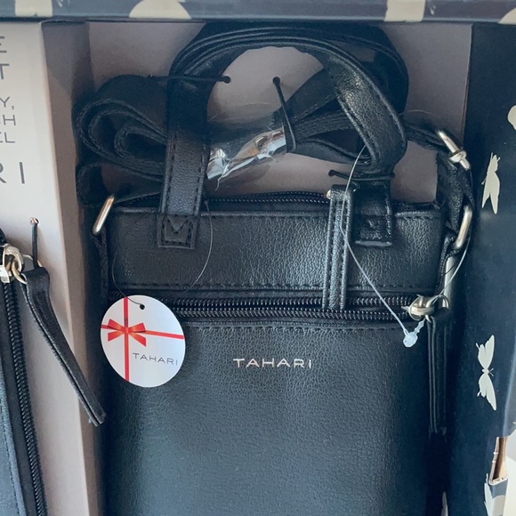 Tahari | Bags | Nwt Tahari 3 Piece Mini Tote Crossbody Zip Pouch And ...